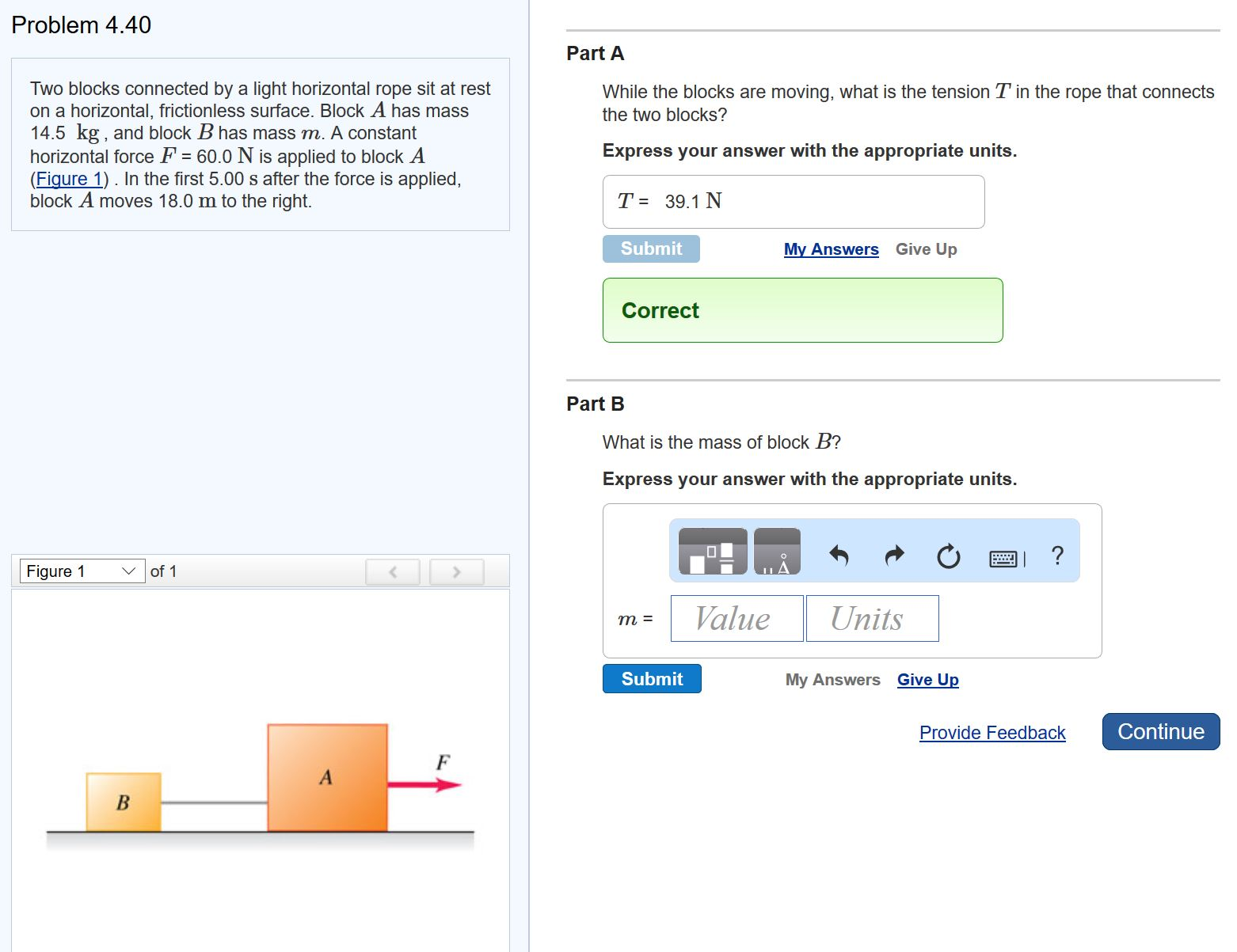 Solved Two blocks connected by a light horizontal rope sit | Chegg.com