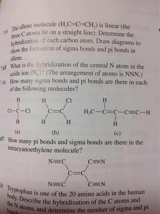 Solved The allen molecule (H2C=C=CH2) is linear (the three C | Chegg.com