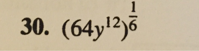 Solved (64y^12)^1/6 | Chegg.com