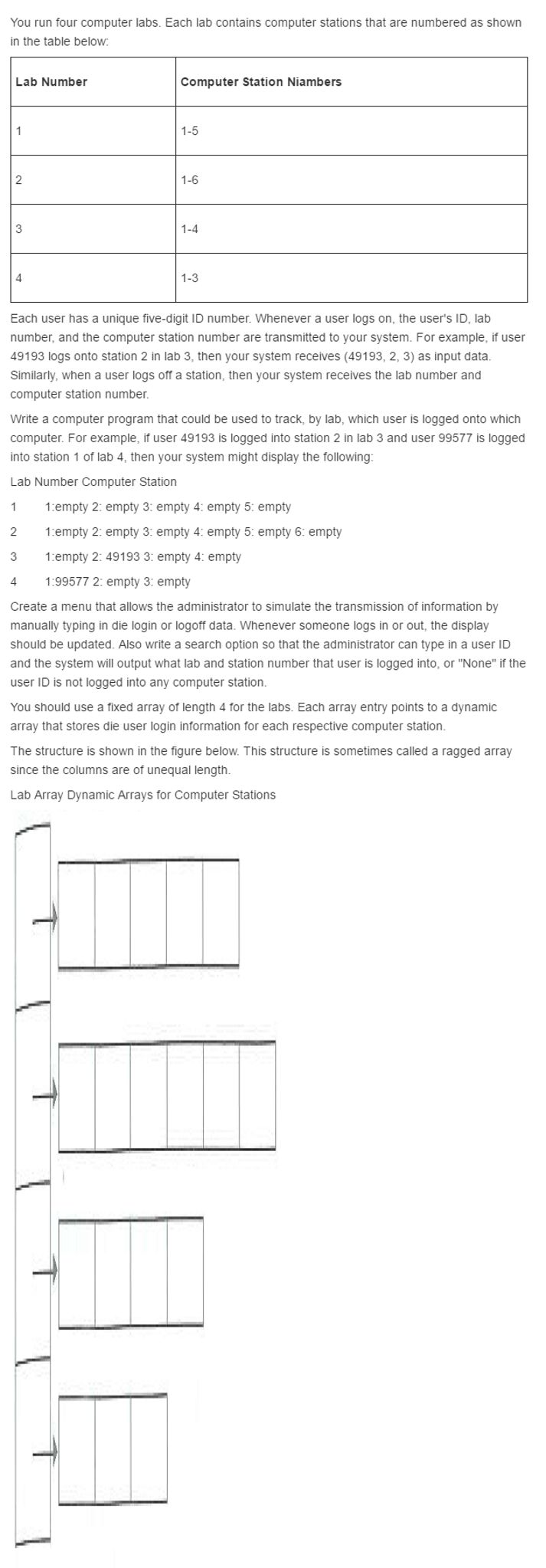 Solved You run four computer labs. Each lab contains | Chegg.com