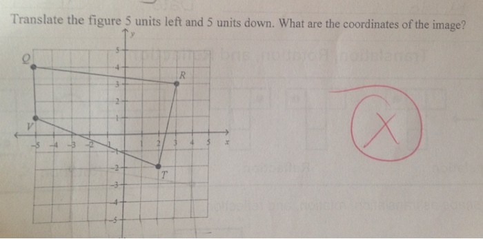 Solved Translate the figure 5 units left and 5 units down. | Chegg.com