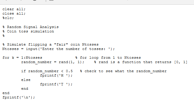 Solved "Write a Matlab Script to model a fair die roll". | Chegg.com