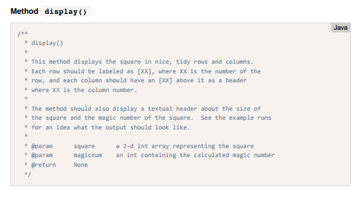 Solved Overview of Magic Squares A magic square is an | Chegg.com
