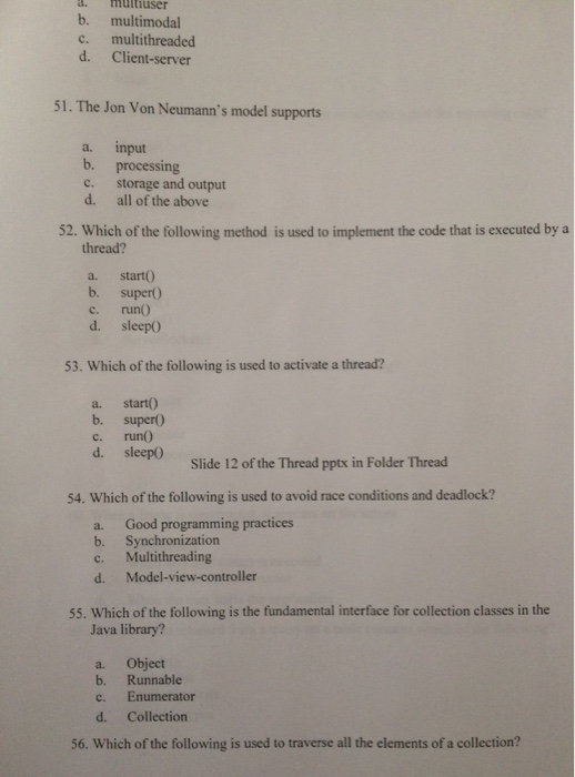 Solved 45. Which of the following is an implementation of | Chegg.com