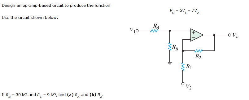 Solved: Design An Op-amp-based Circuit To Produce The Func... | Chegg.com