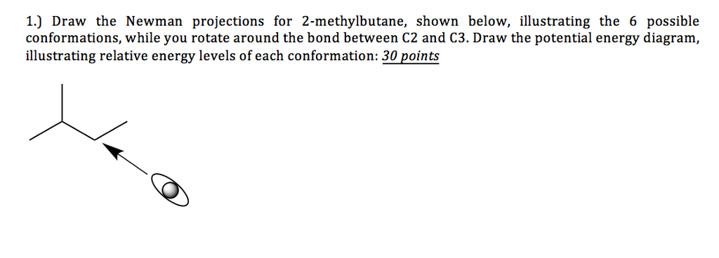 Solved Draw the Newman projections for 2-methylbutane, shown | Chegg.com