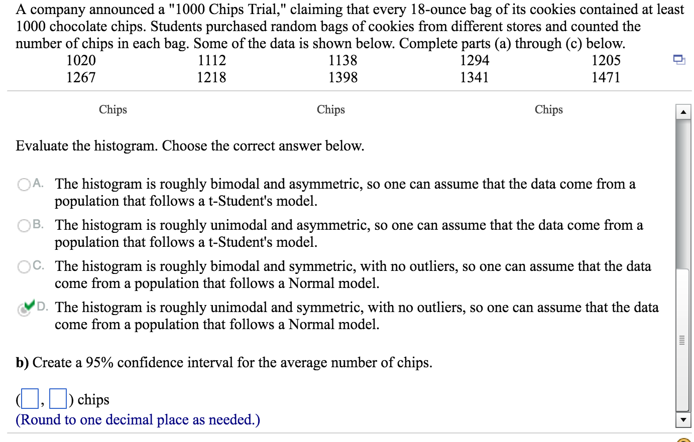 Solved A company announced a "1000 Chips Trial," claiming | Chegg.com