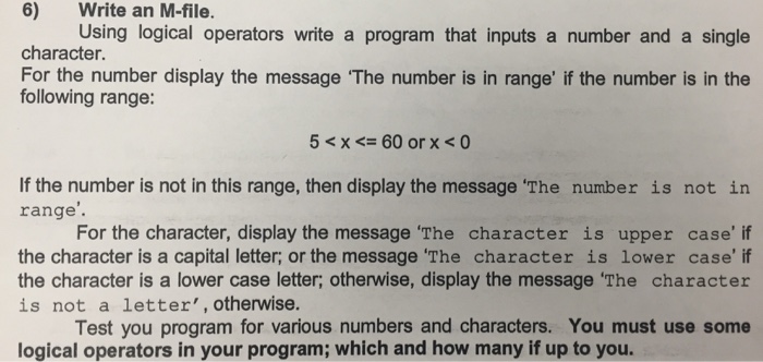 Using logical operators write a program that inputs a | Chegg.com