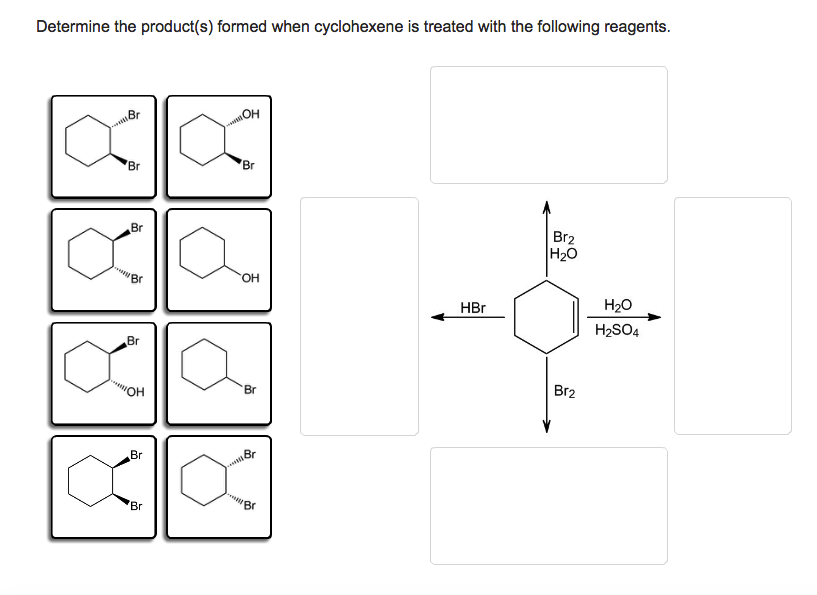 Solved Determine the product(s) formed when cyclohexene is | Chegg.com