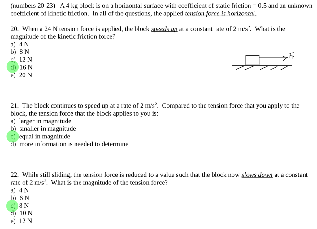 Solved A 4 kg block is on a horizontal surface with | Chegg.com