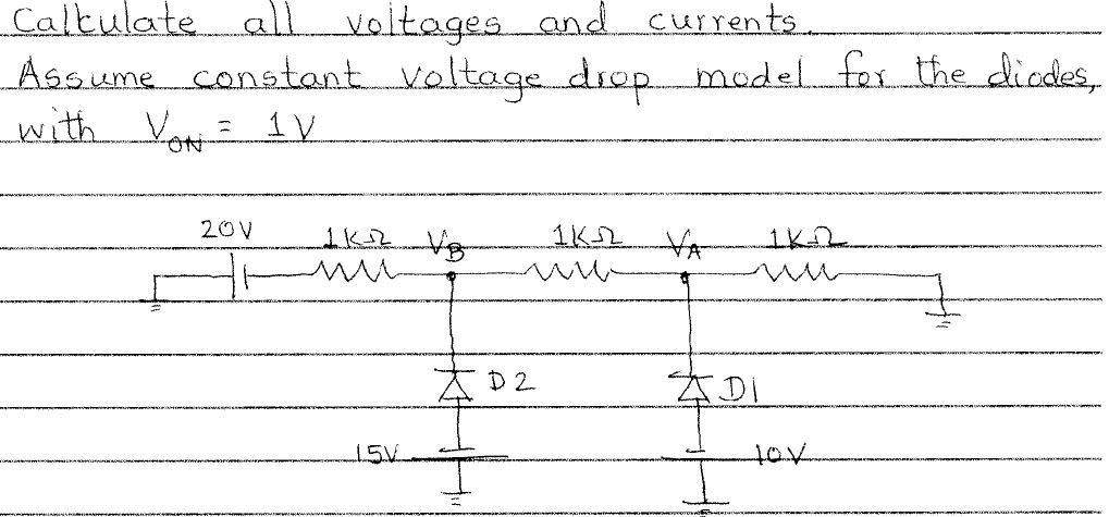Solved Calculate all voltages and currents. Assume constant | Chegg.com