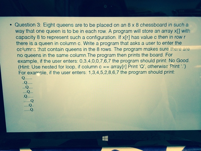 Solved Eight queens are to be placed on an 8 x 8 chessboard | Chegg.com