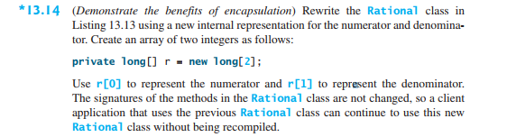 Solved 13.14 (Demonstrate the benefits of encapsulation) | Chegg.com