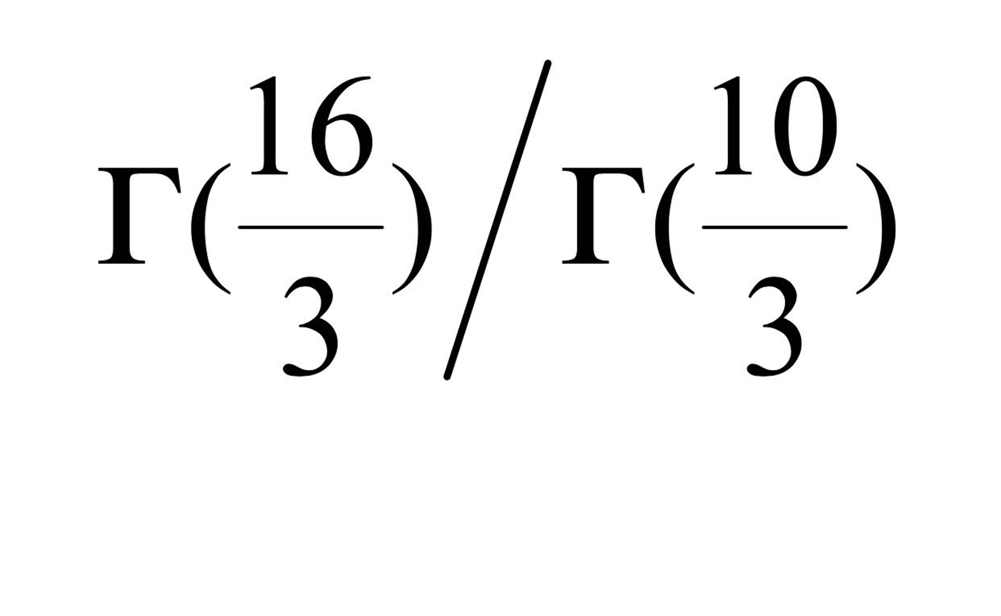 Solved Compute The Following Ratio Gamma 16 3 Gamma