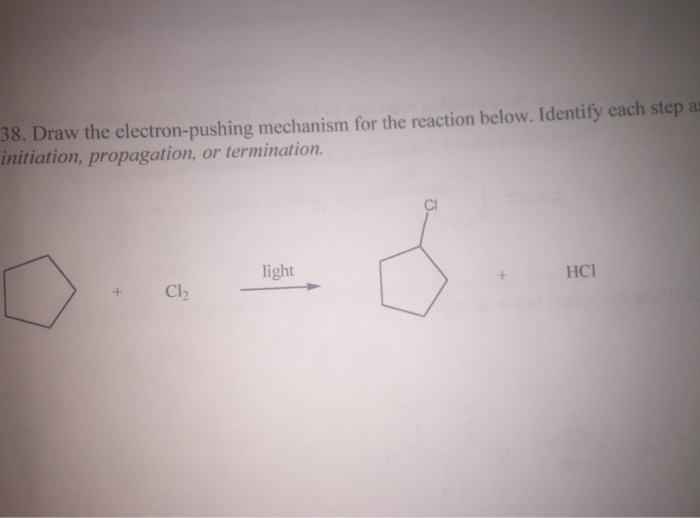 Solved Draw the electron-pushing mechanism for the reaction | Chegg.com