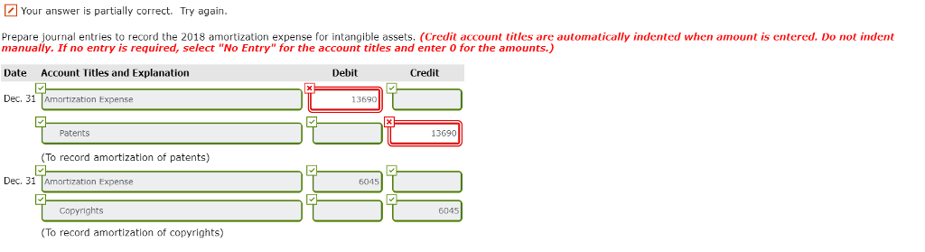Solved Problem 9-5A (Part Level Submission) The intangible | Chegg.com