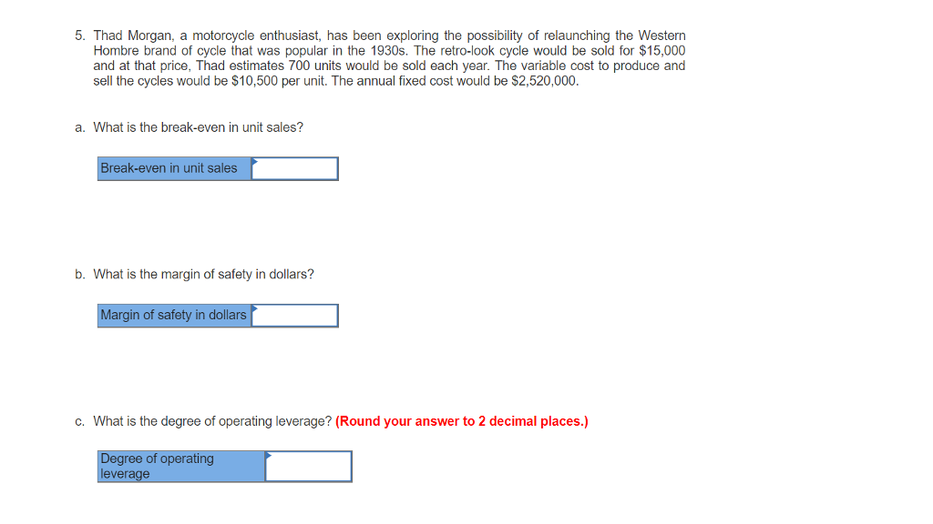 Solved value: 10.00 points Chapter 5: Applying Excel: | Chegg.com