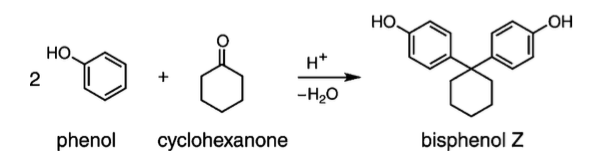 Solved HO OH HO H2O phenol cyclohexanone bisphenol Z | Chegg.com