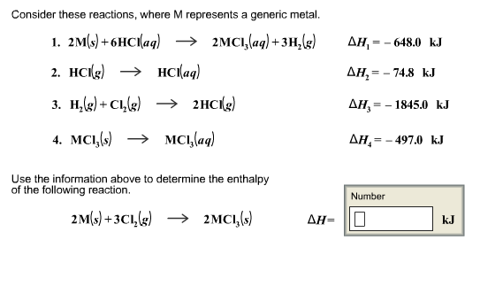 Solved Consider these reactions, where M represents a | Chegg.com