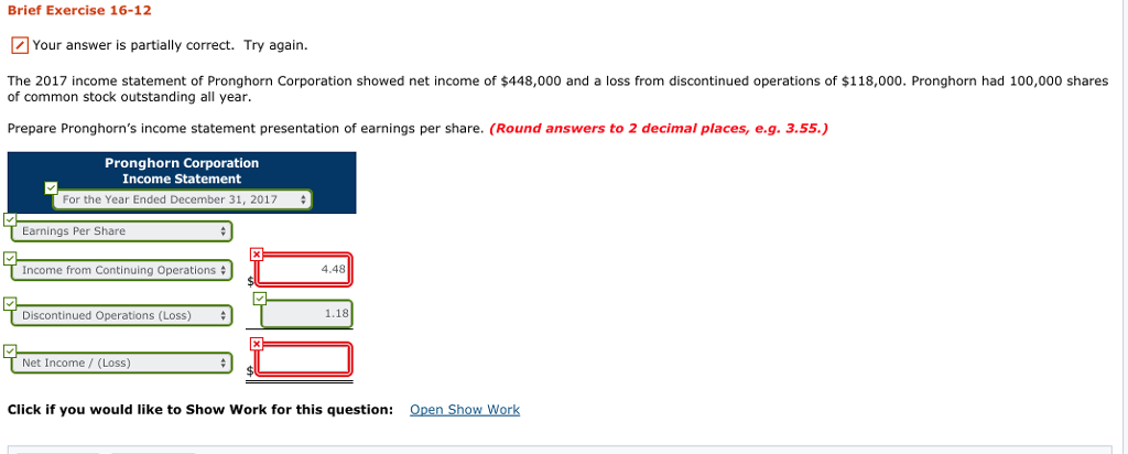Solved Brief Exercise 16-12 Your answer is partially | Chegg.com
