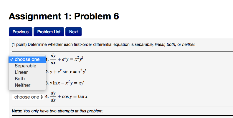 Solved Determine Whether Each First Order Differential