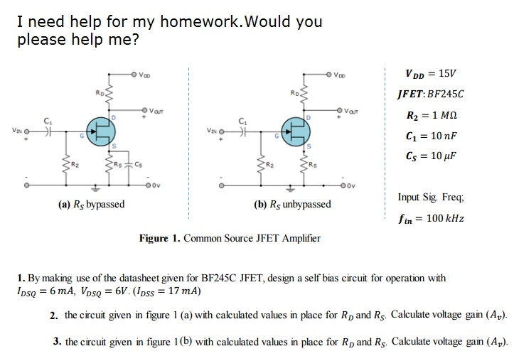 Solved By making use of the datasheet given for BF245C | Chegg.com