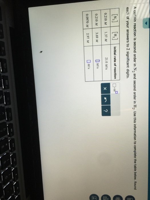 Solved A certain reaction is second order in N2 and second | Chegg.com
