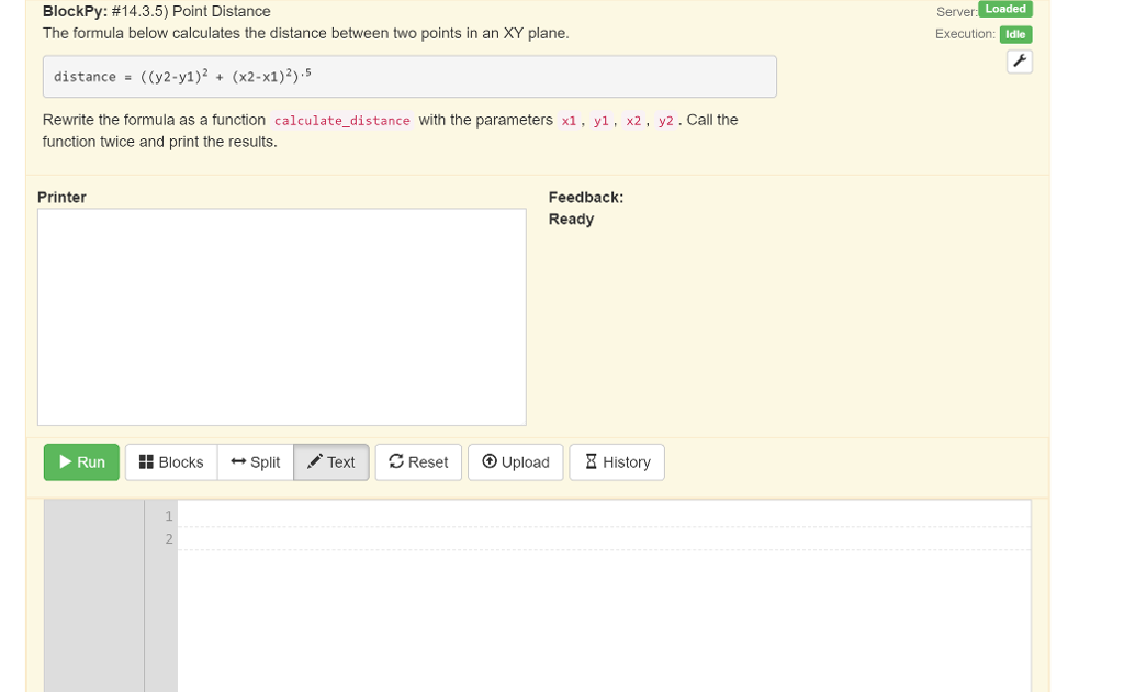 Solved Saved BlockPy: #14.3.1) Bad Call The code below | Chegg.com