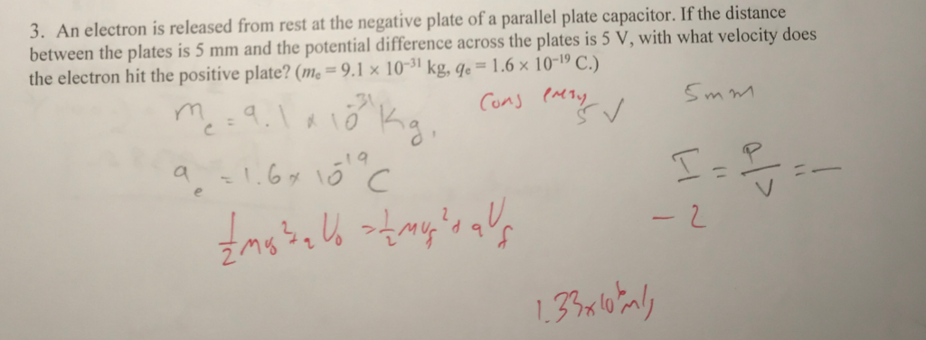 Solved 3. An electron is released from rest at the negative | Chegg.com