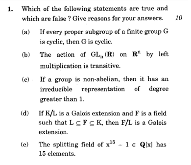 Solved Which of the following statements are true and which | Chegg.com
