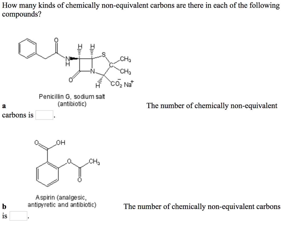 Solved How many kinds of chemically non-equivalent carbons | Chegg.com