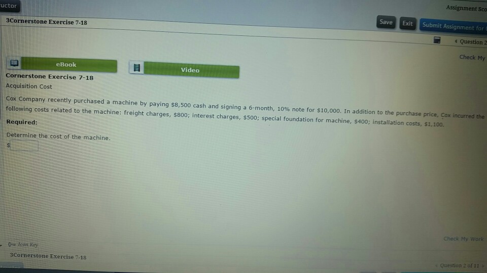 Solved Assignment Sco uctor Save Exit Submit Assignment for | Chegg.com