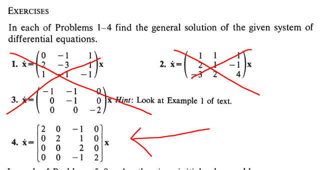 Solved Problem 4, Ordinary Differential Equations: Systems | Chegg.com