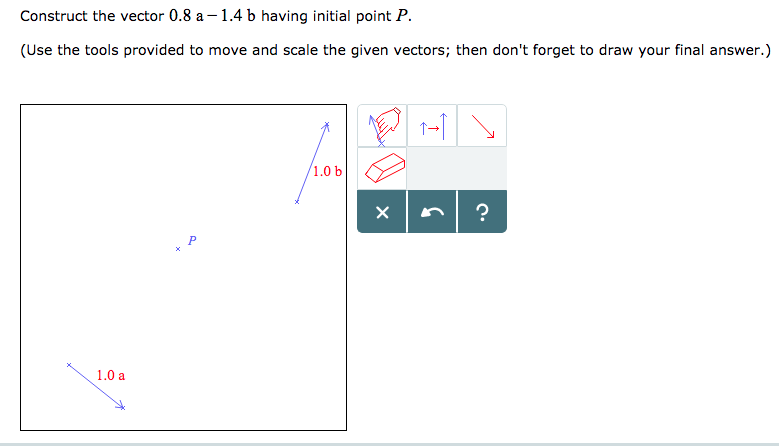 Solved Construct the vector 0.8 a-1.4 b having initial point | Chegg.com
