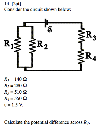 Solved Consider the circuit shown below: R_1 = 140 ohm | Chegg.com