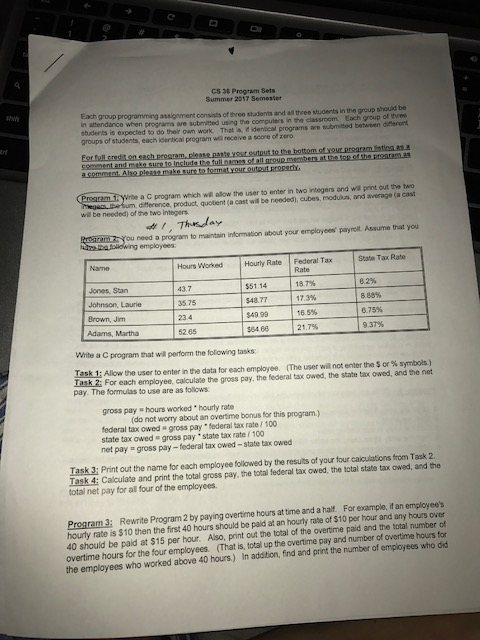 Solved Each group programming assignment consists of three | Chegg.com