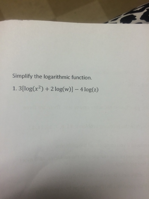 Solved Simplify the logarithmic function. 3[log(x^2) + 2 | Chegg.com