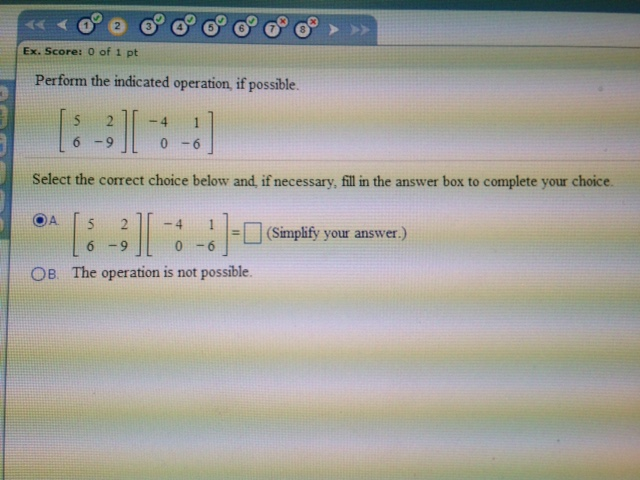 Solved Perform The Indicated Operation If Possible