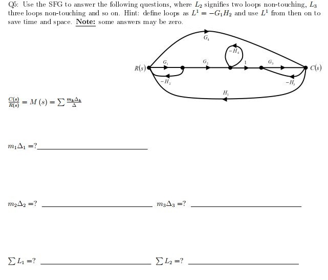 Solved Use the SFG to answer the following questions, where | Chegg.com