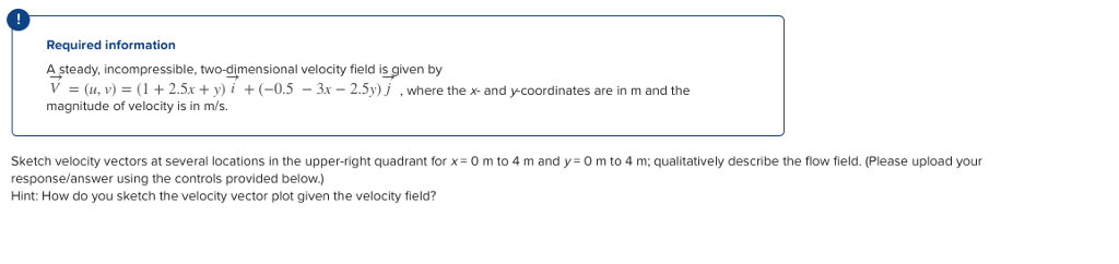 Solved Required information A steady, incompressible, | Chegg.com Solved Required information A steady, incompressible, | Chegg.com
