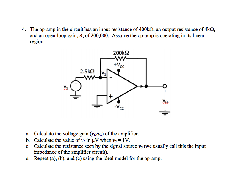 Solved The op-amp in the circuit has an input resistance of | Chegg.com Solved The op-amp in the circuit has an input resistance of | Chegg.com