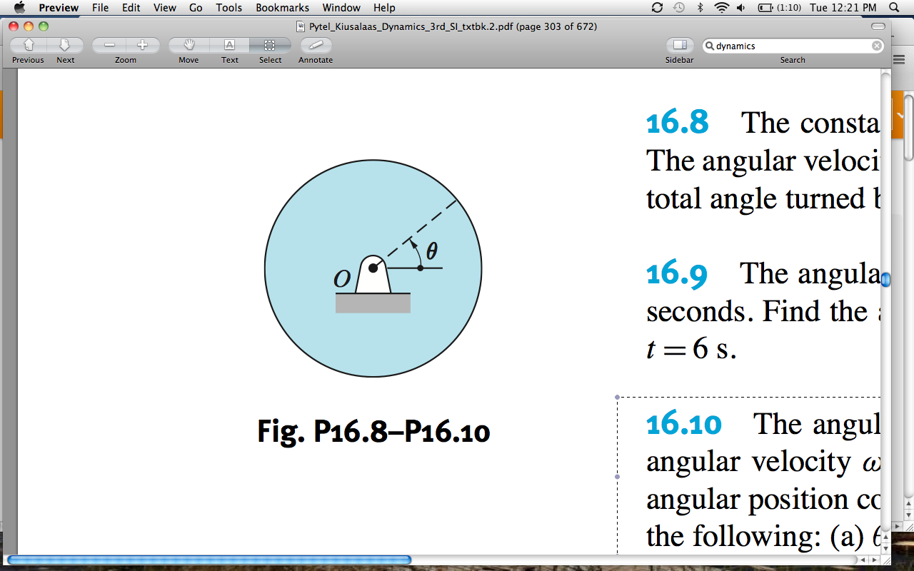 Solved The angular velocity of the rotating disk is co = 4 t | Chegg.com