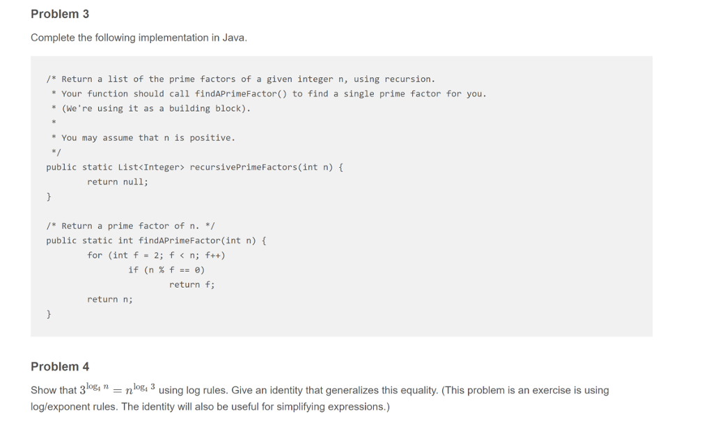 Solved Complete the following implementation in Java. /* | Chegg.com
