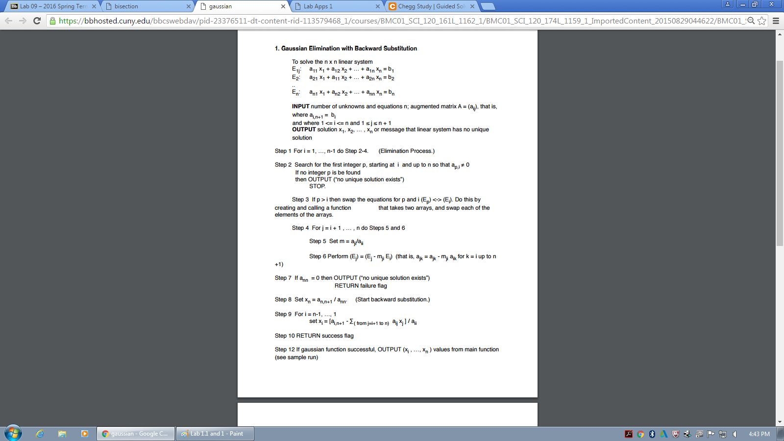 Solved Lab App 1.1 Exercise 1: Read the Bisection | Chegg.com Solved Lab App 1.1 Exercise 1: Read the Bisection | Chegg.com