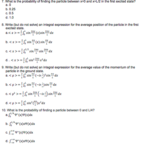 Solved What is the probability of finding the particle | Chegg.com