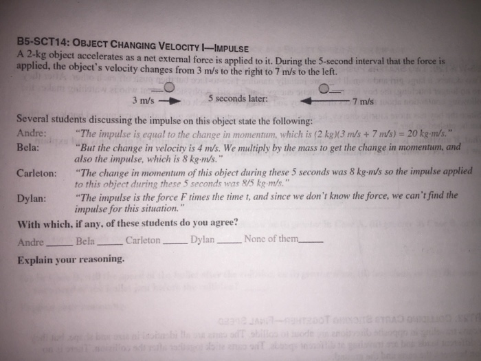 Solved A 2 Kg Object Accelerates As A Net External Force Is