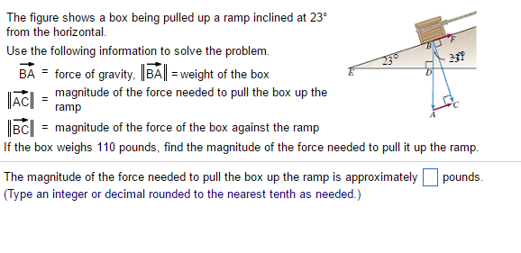 Solved The figure shows a box being pulled up a ramp | Chegg.com