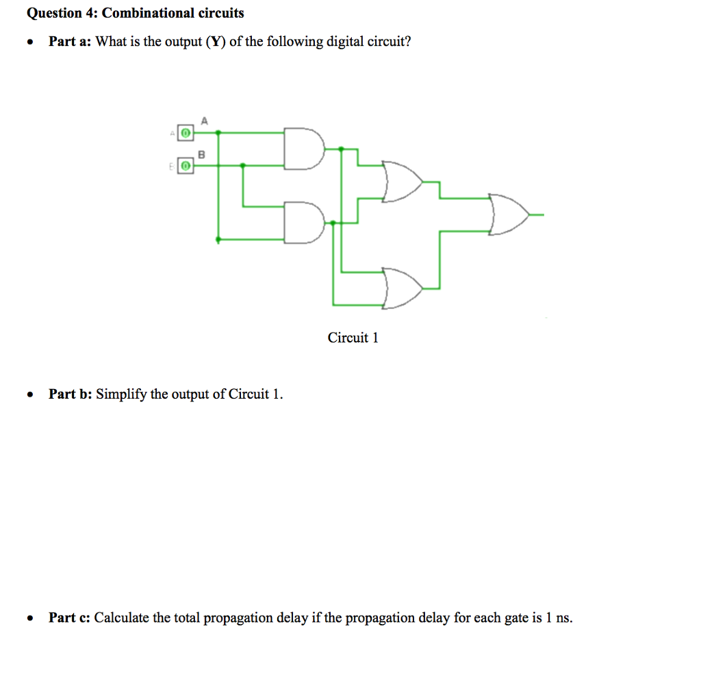 Solved Question 4: Combinational circuits Part a: What is | Chegg.com