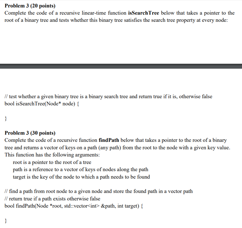 Solved Problem 1 (10 points) Give the prefix, infix and | Chegg.com