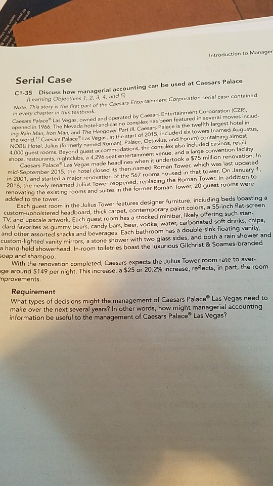 Solved Introduction to Manager Serial Case C1-35 Dis cuss | Chegg.com